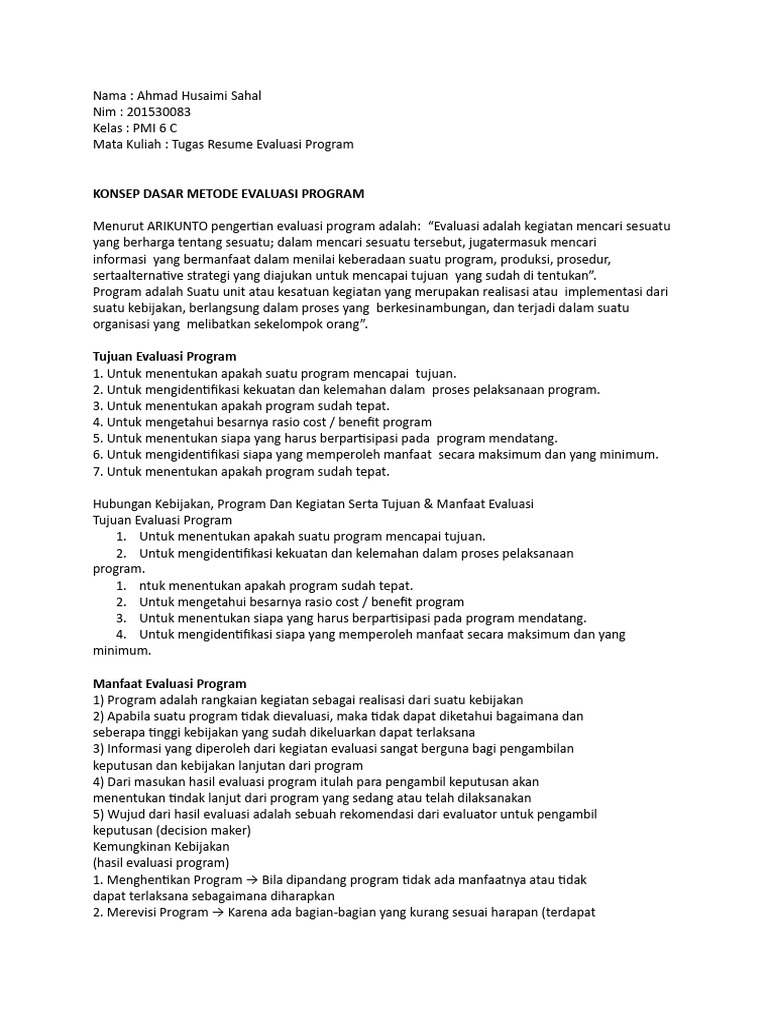 Metode Evaluasi Program CIPP dan Manfaatnya | PDF