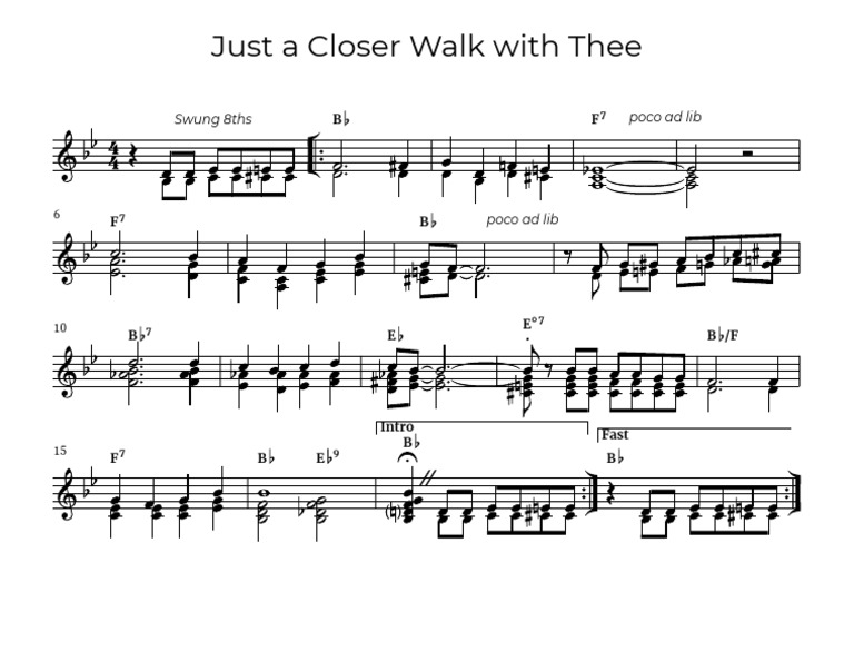 Just A Closer Walk With Thee | PDF