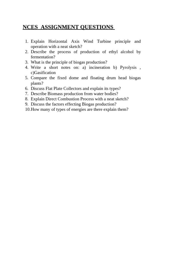 Nces Assignment Questions | PDF