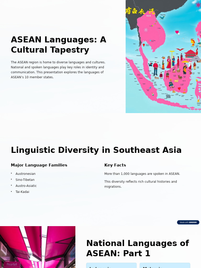 ASEAN's Official Languages Overview | PDF | Multilingualism | Malaysia