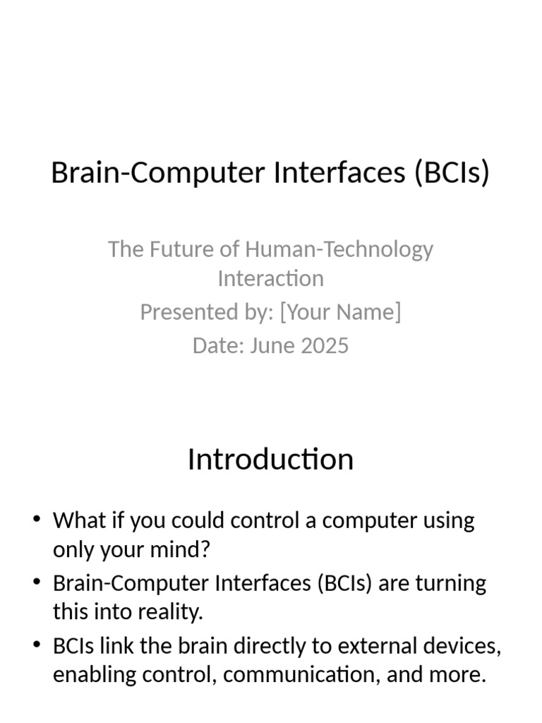 Brain_Computer_Interfaces_Presentation | PDF