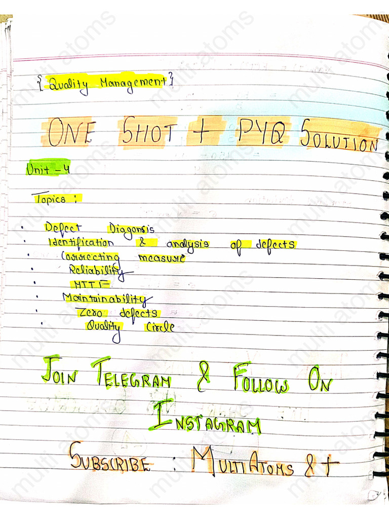 Unit 4 Quality Management by Multiatoms | PDF