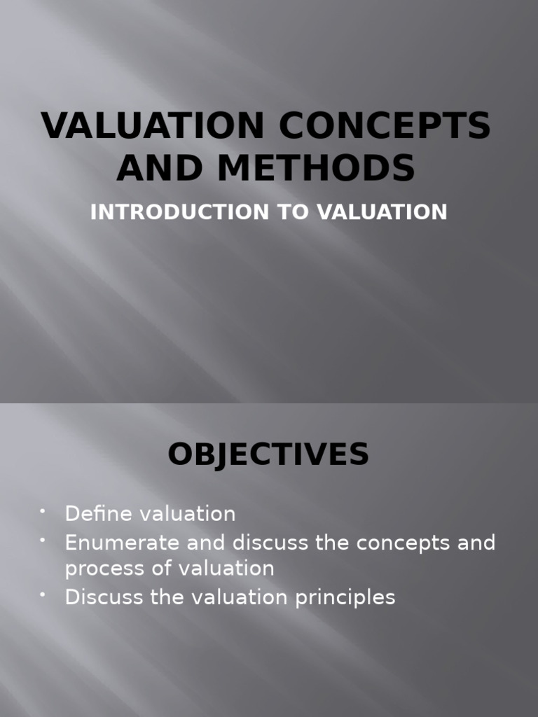Introduction To Valuation Chapter 1 | PDF | Valuation (Finance ...