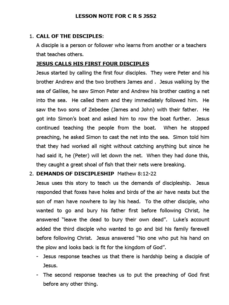 JSS2 CRS Lesson: Discipleship & Beatitudes | PDF | Beatitudes | Sermon ...