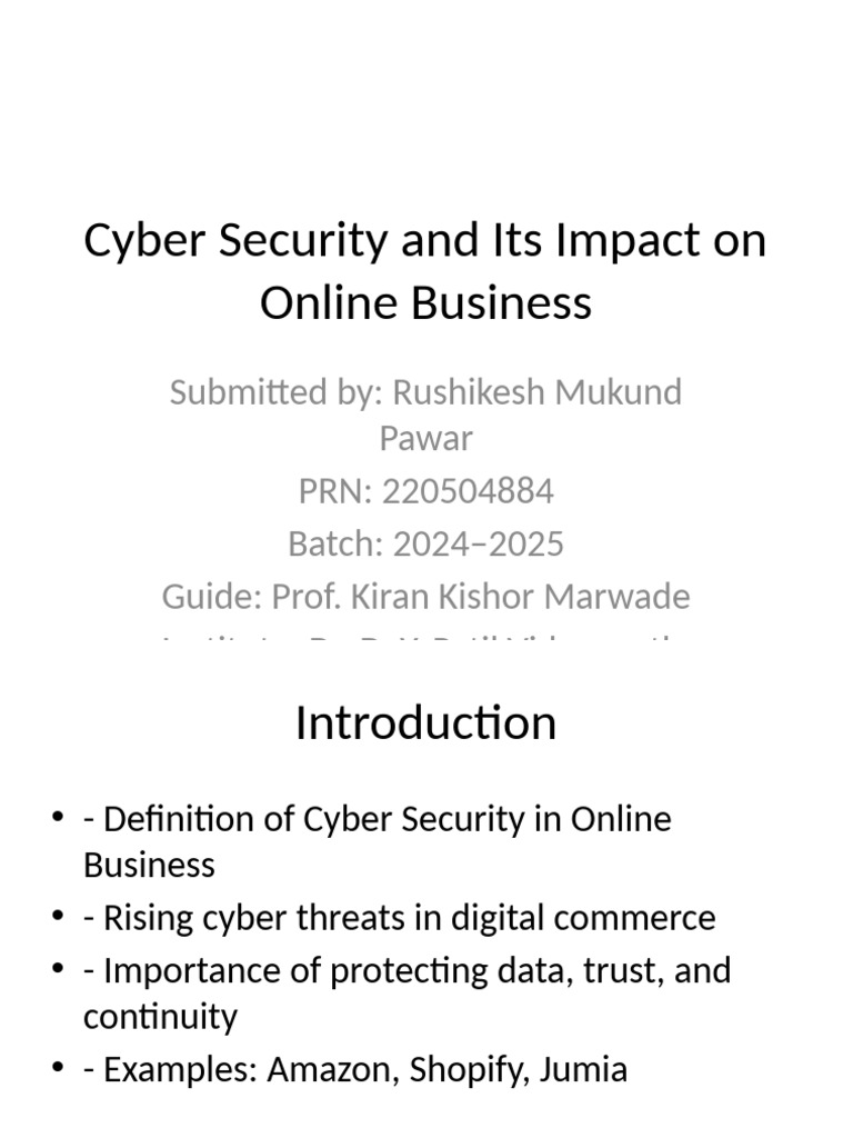 Cyber Security Presentation | PDF