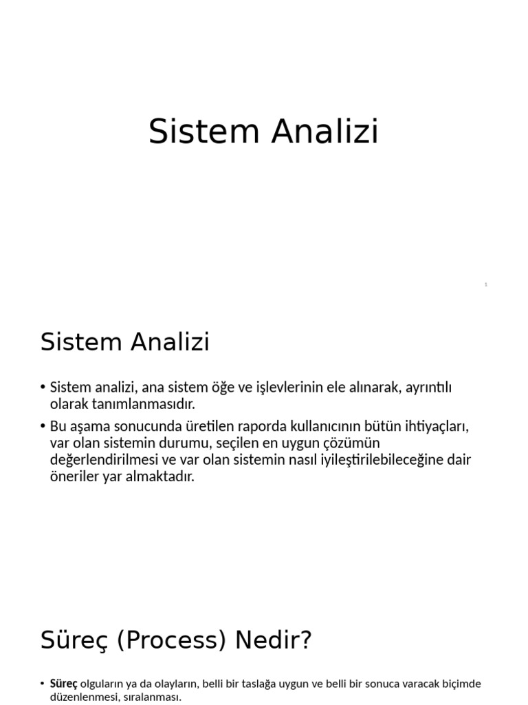 12.hafta - Sistem Analizi Ve Proje YoÌ Netimi | PDF