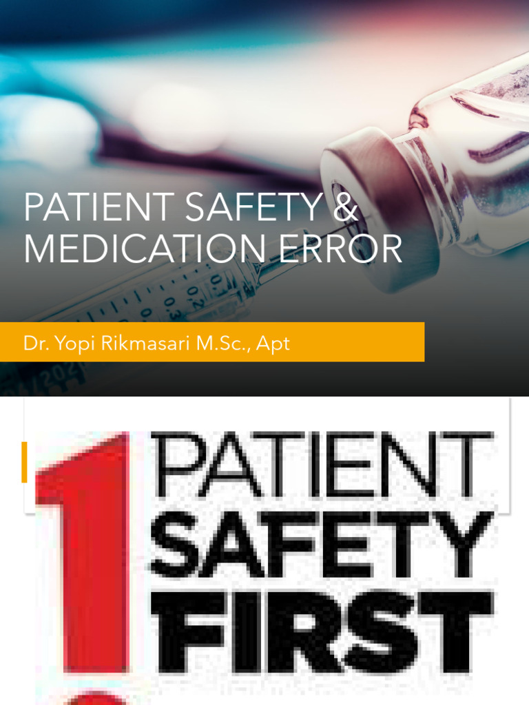 4 Patient Safety & Medication Error - Rev 1 | PDF