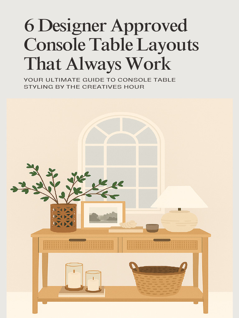 Designer Approved Console Table Layouts | PDF