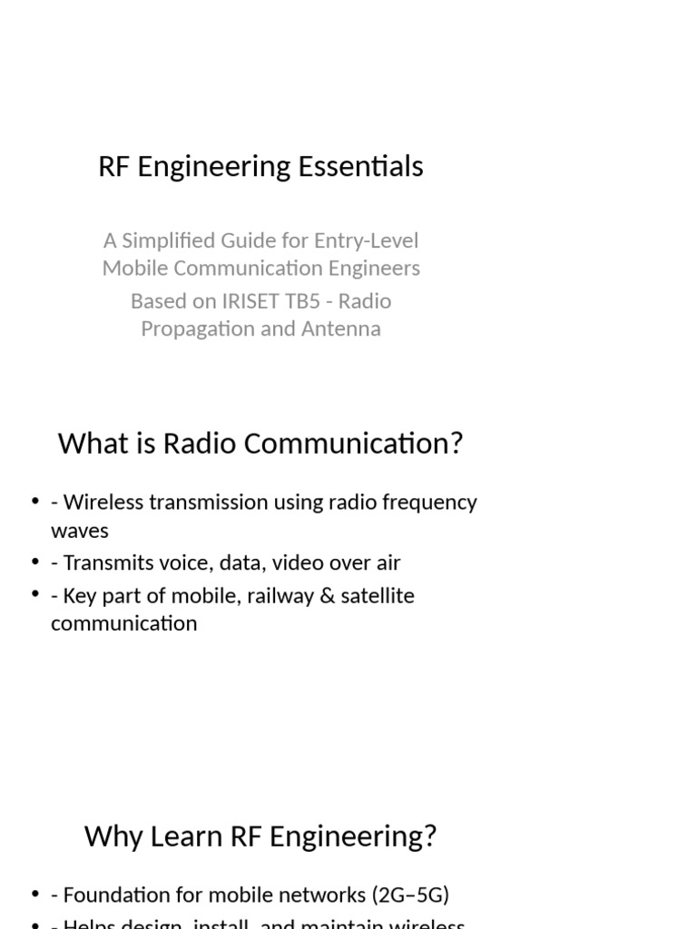 RF Engineering Guide for Beginners | PDF
