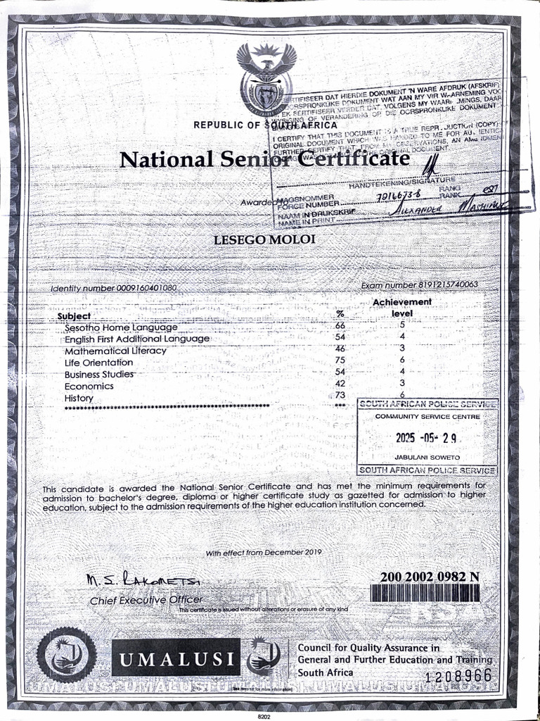 Certified Documents | PDF