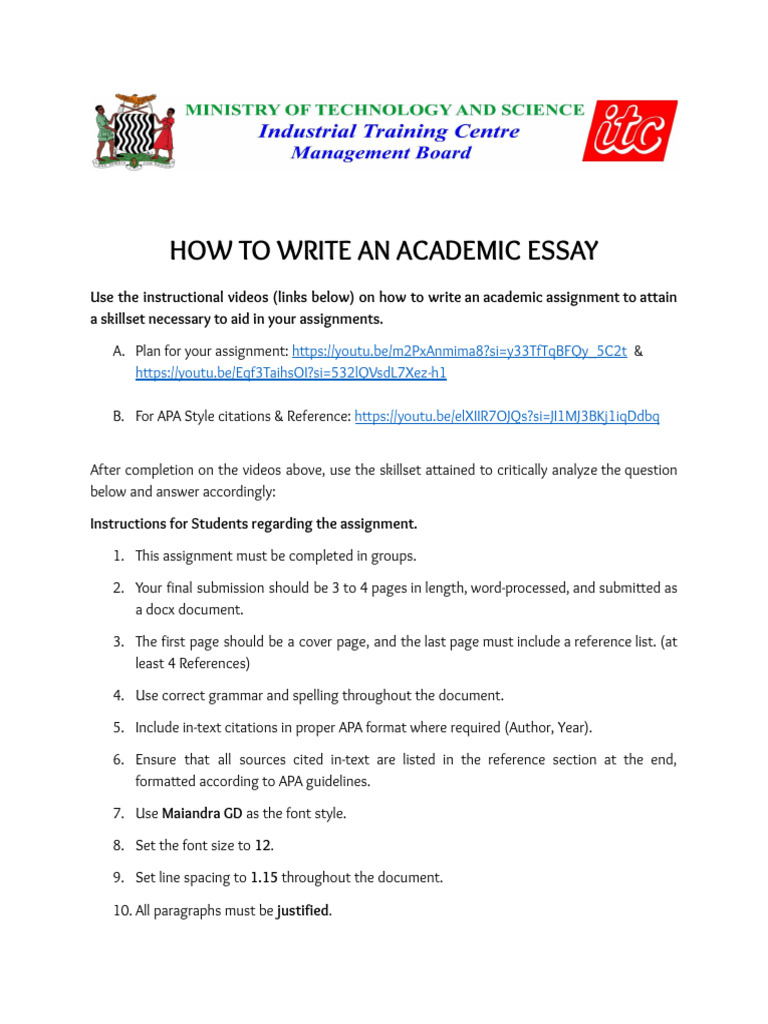 How To Write An Academic Assignment | PDF | Educational Technology ...