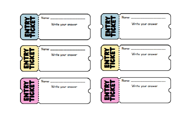 Entry Ticket | PDF