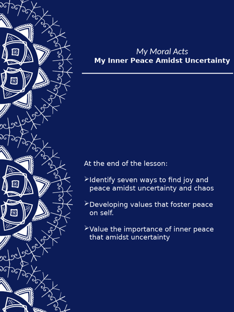 My Inner Peace Amidst Uncertainty | PDF | Happiness | Contentment