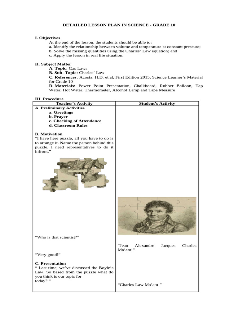 Charles Law Portfolio | PDF | Gases | Temperature