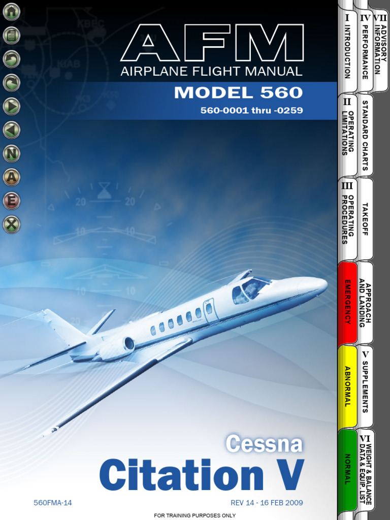 Cessna Citation V FLT Manual | PDF | Cessna | Transport