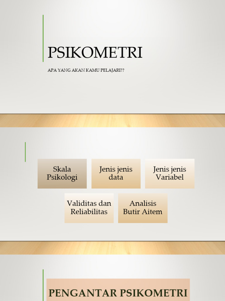 M1a Pengantar Psikometri (7 Files Merged) - 250613 - 221323 | PDF