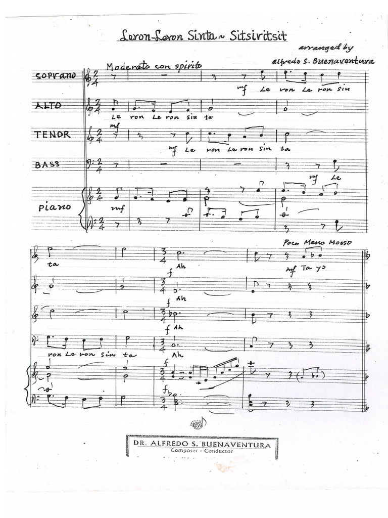 Leron Leron Sinta Sitsiritsit - A. Buenaventura | PDF