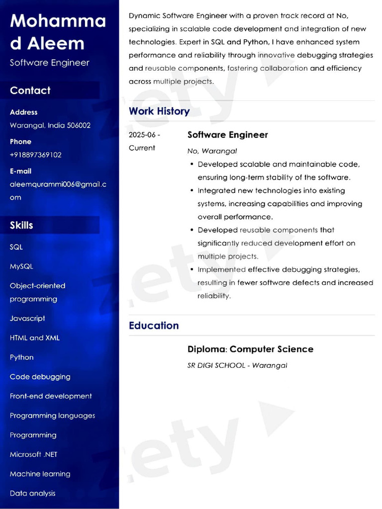 Resume Demo | PDF