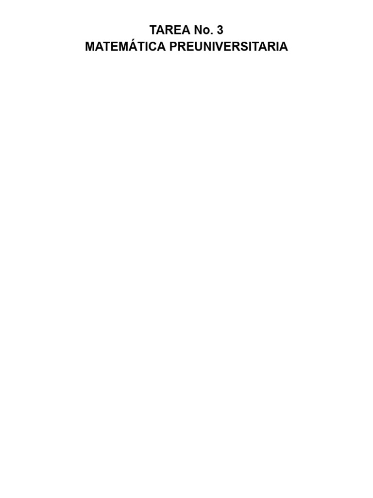 Tarea No. 3 Mate Preu Graduandos | PDF