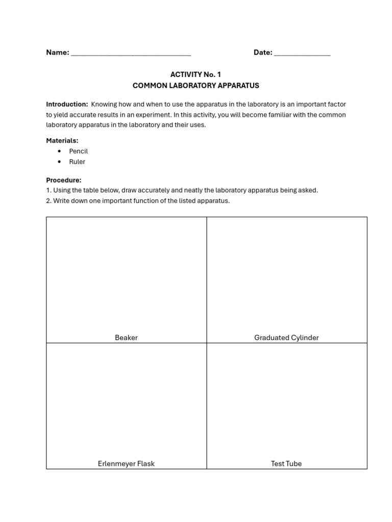 Common Laboratory Apparatus Overview | PDF