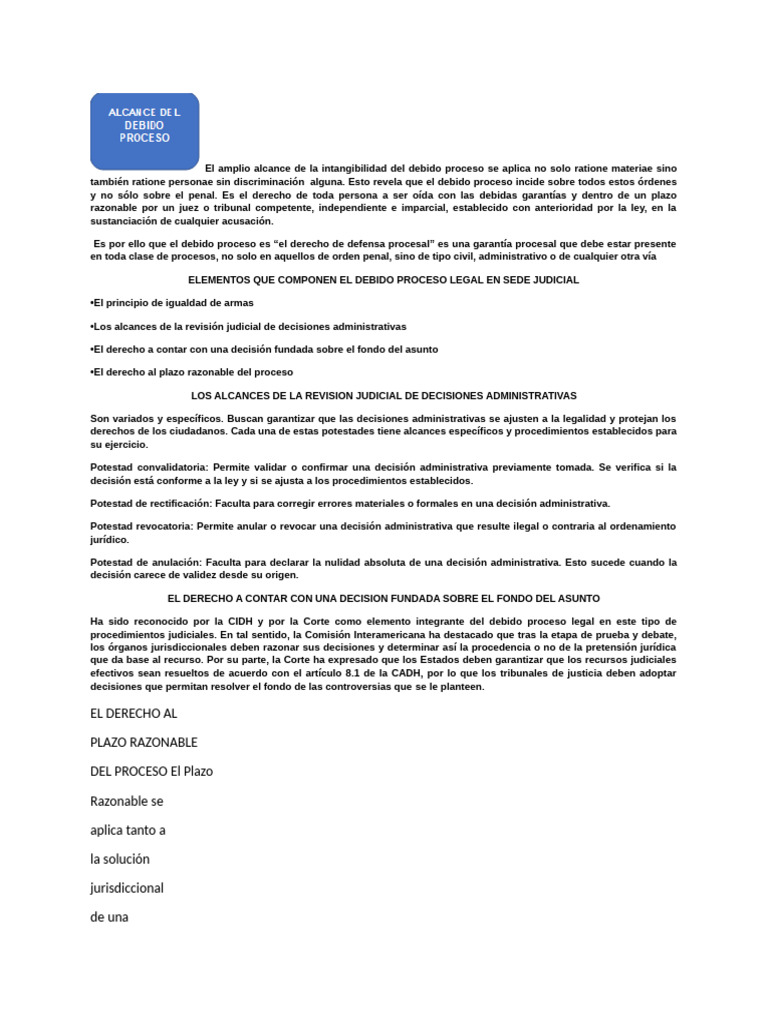 El Amplio Alcance de La Intangibilidad Del Debido Proceso Se Aplica No ...