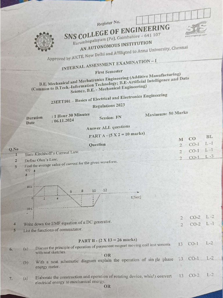 Question Bank For Beee | PDF