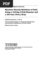 Aashto T 180 | PDF | Density | Soil