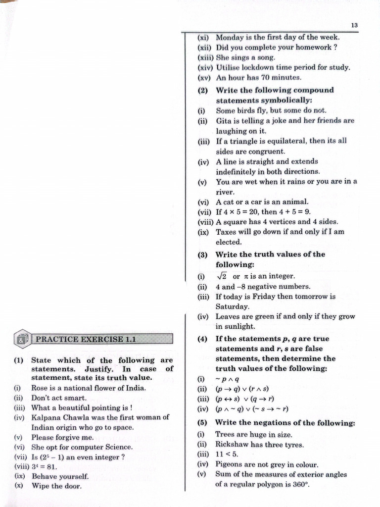 Mathematical Logic (Practice Problems) | PDF