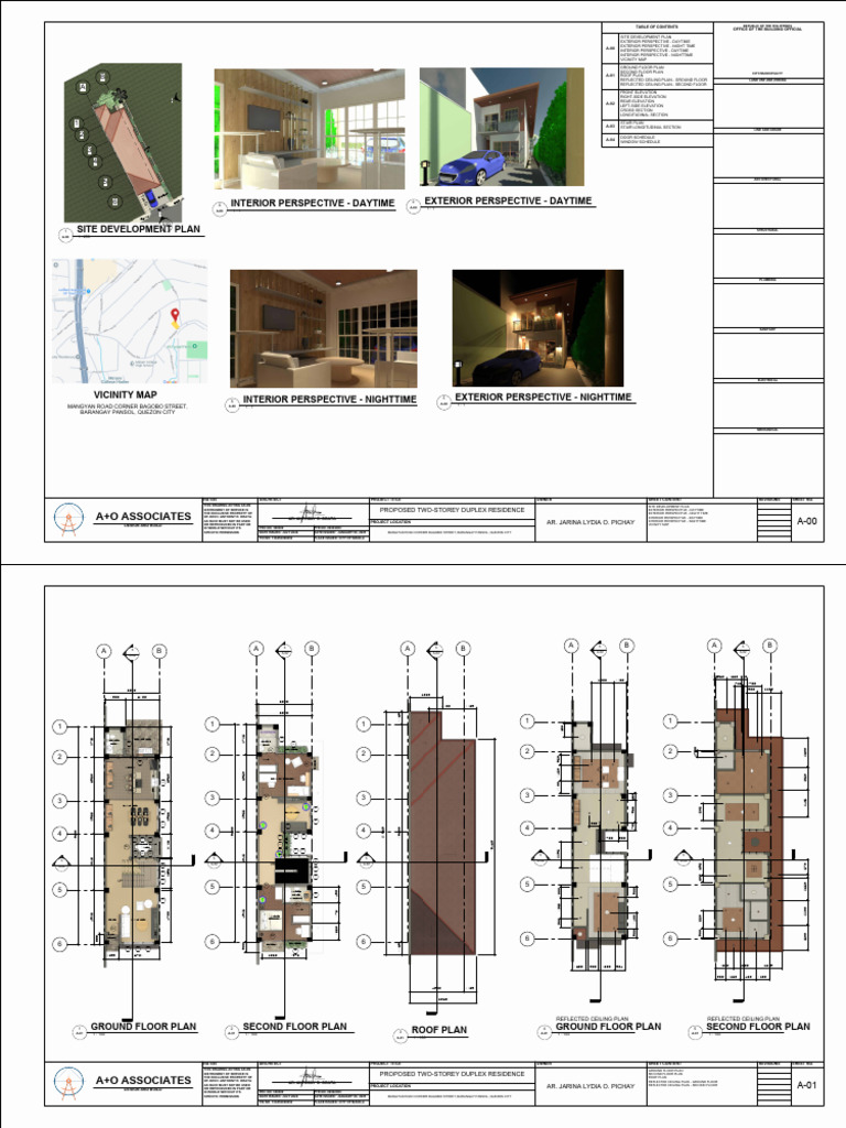 Proposed Two-Storey Duplex Plans | PDF | Buildings And Structures ...