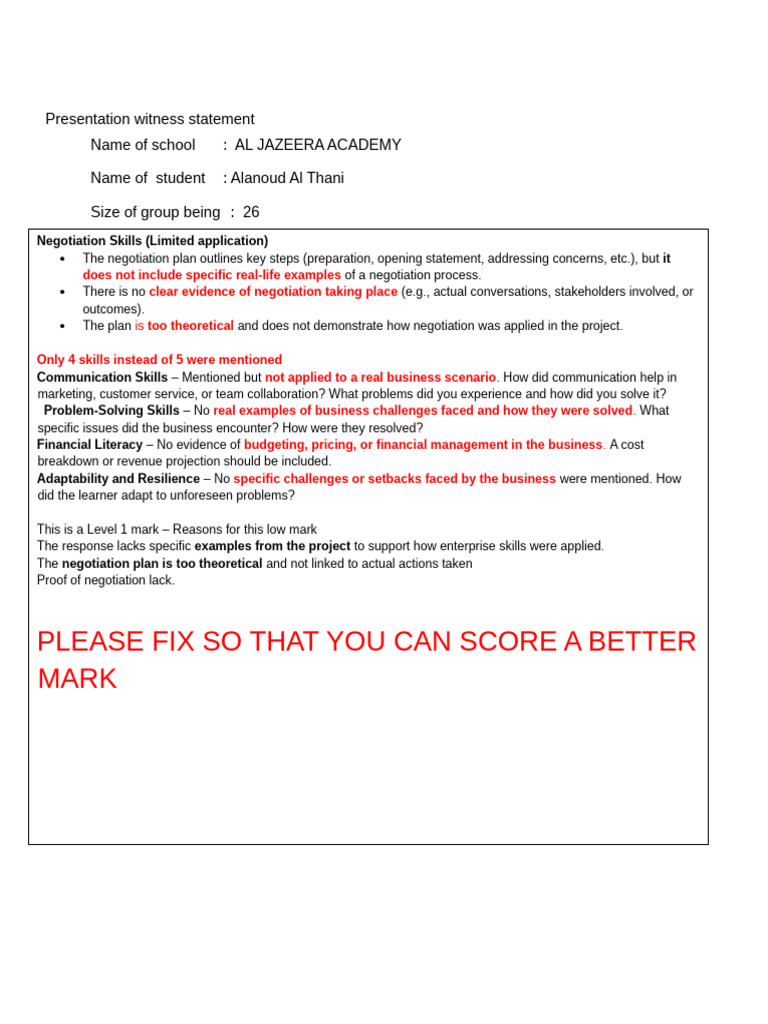 Alanoud Al-Thani - Task 3 - Revised-1 | PDF | Negotiation | Marketing