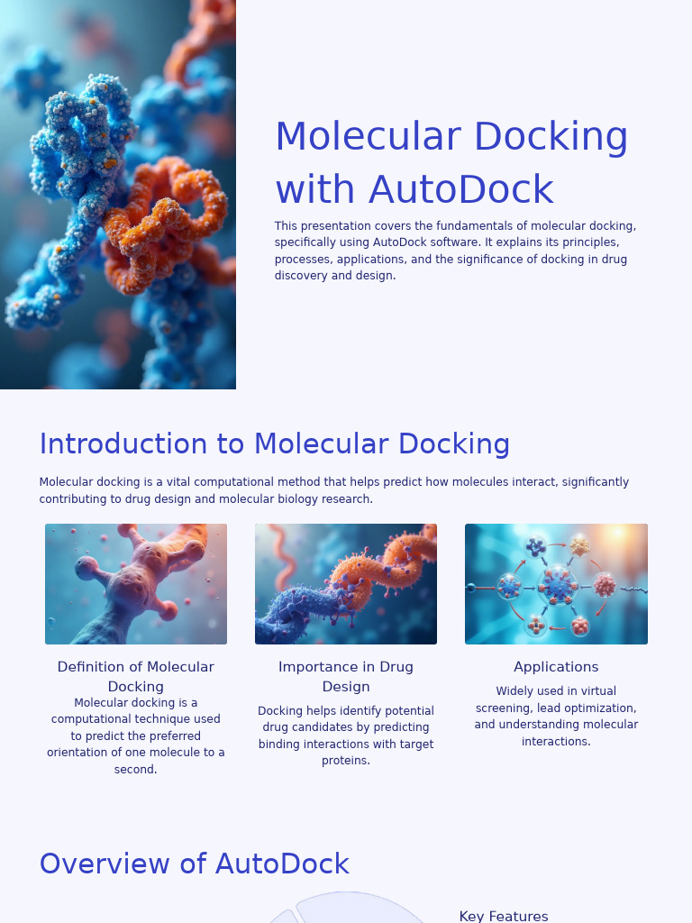 Molecular Docking With AutoDock | PDF | Docking (Molecular) | Ligand (Biochemistry)