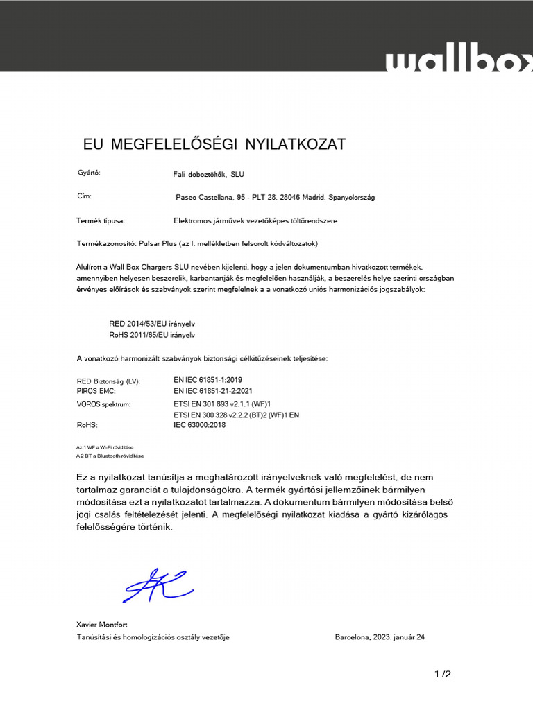 CE DoC Pulsar Plus Jan2023 | PDF