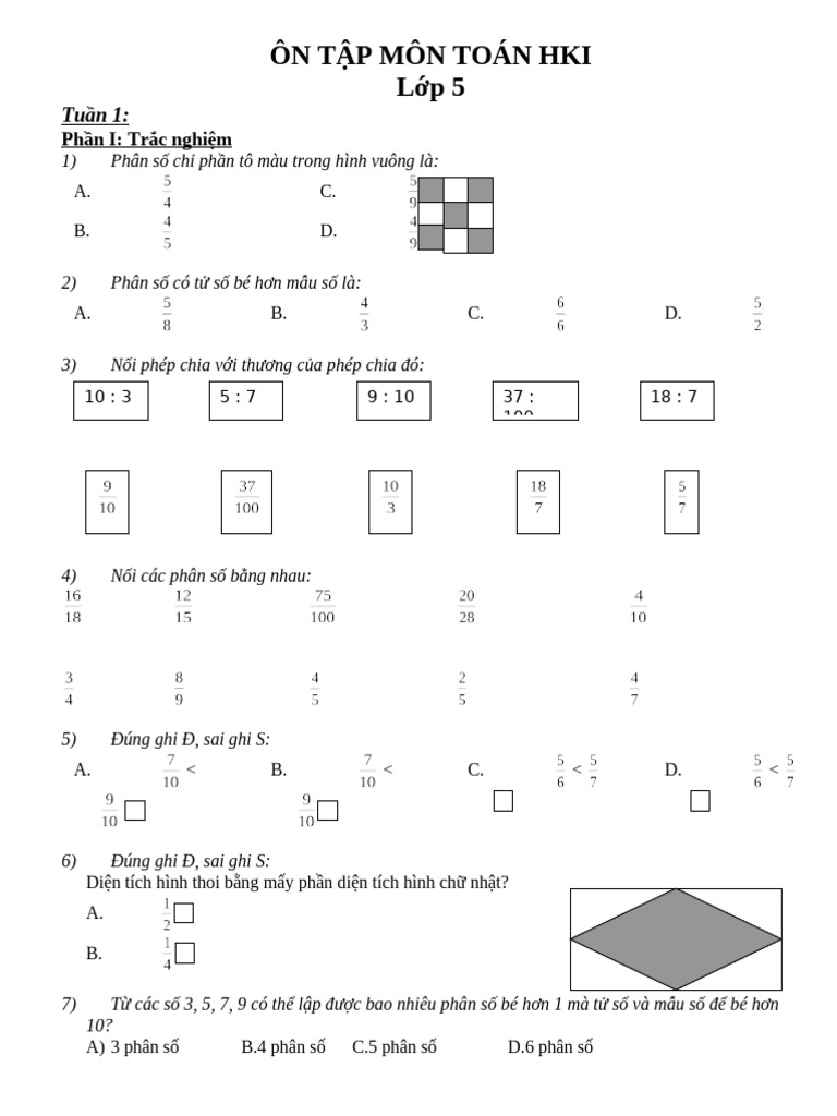 On Tap Cuoi Tuan | PDF