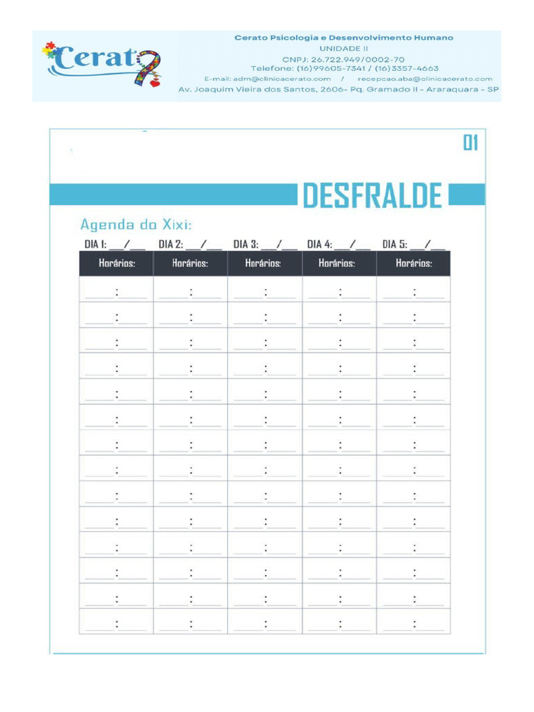 Acompanhamento Desfralde | PDF