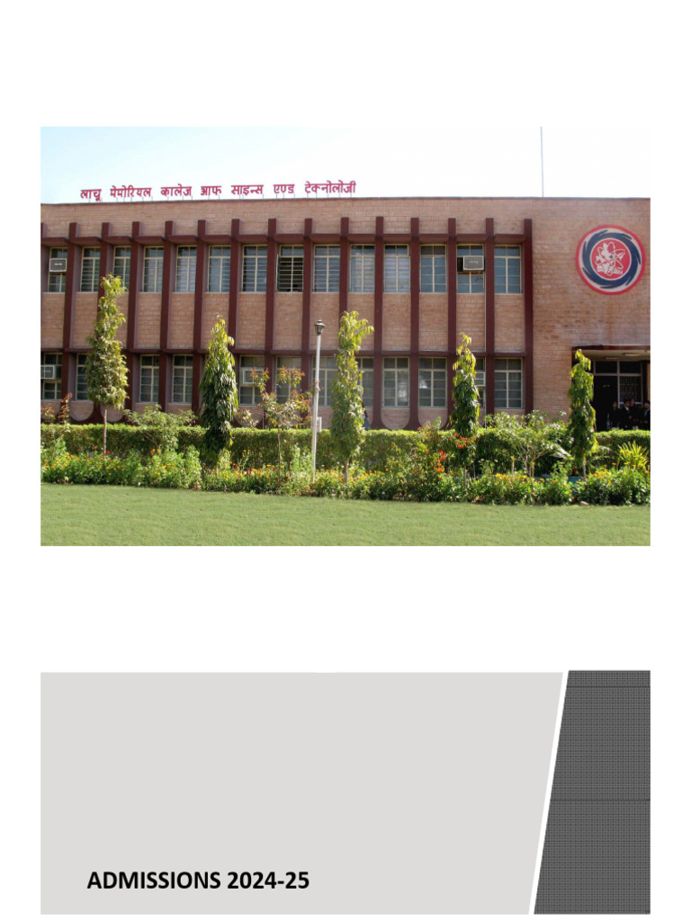 Lachoo Memorial College Admissions 2024-25 | PDF | University And ...