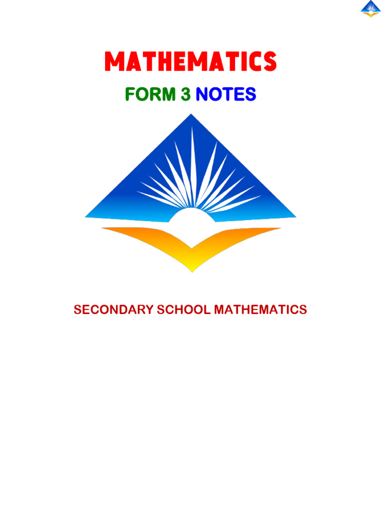 Maths Form 3 Notes | PDF | Quadratic Equation | Significant Figures