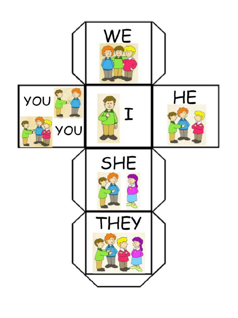Subject Pronouns Die Template | PDF