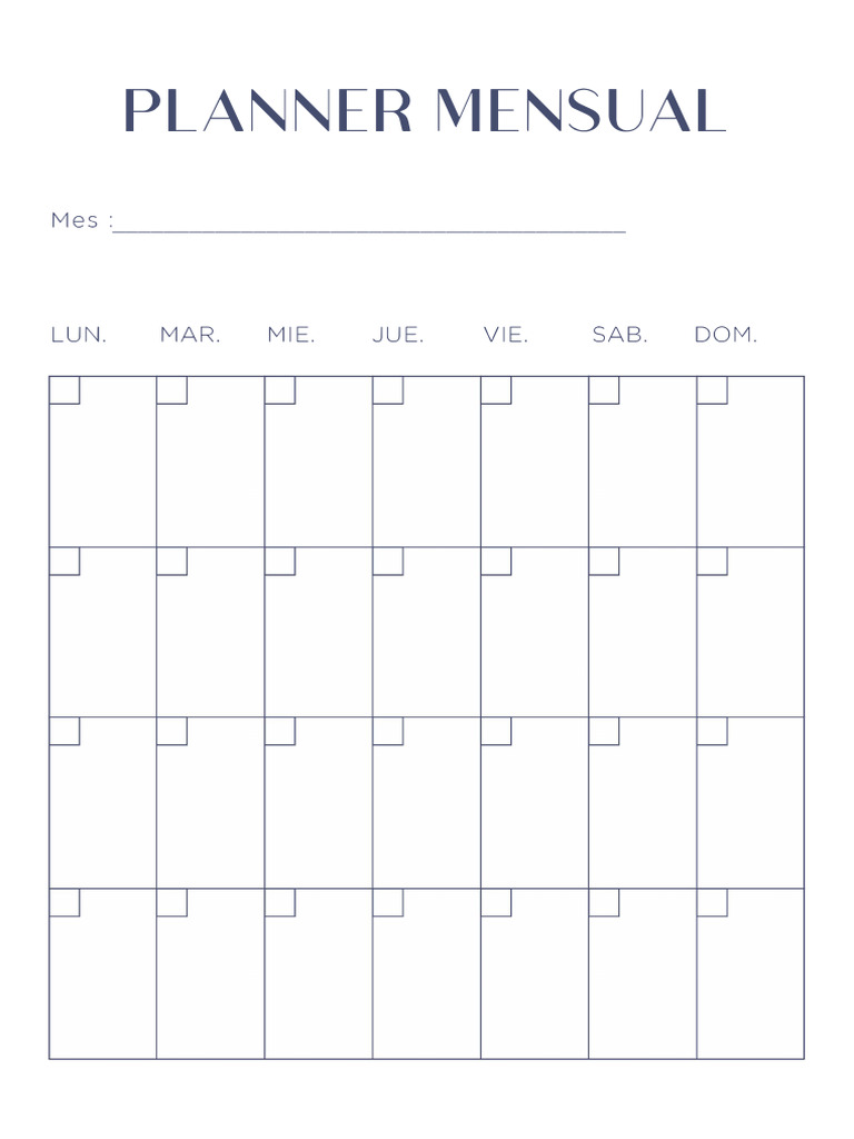 Planner-Mensual EDITADO | PDF