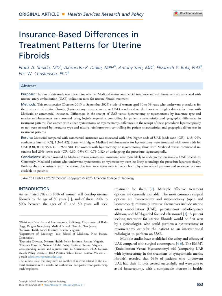 Insurance Based Differences in Treatment Patterns | PDF | Health Care ...