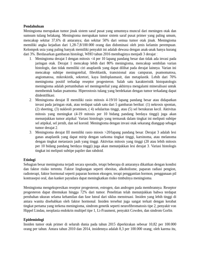 Tugas Neuro-Onko Meningioma | PDF