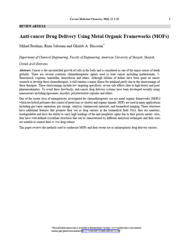 49MOF Review (CMC) | PDF | Chemotherapy | Cancer