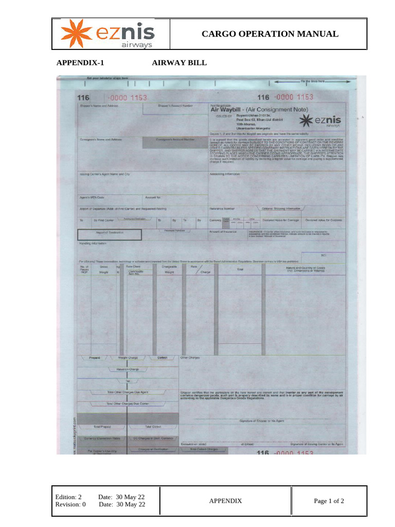 Appendix 1 AWB | PDF