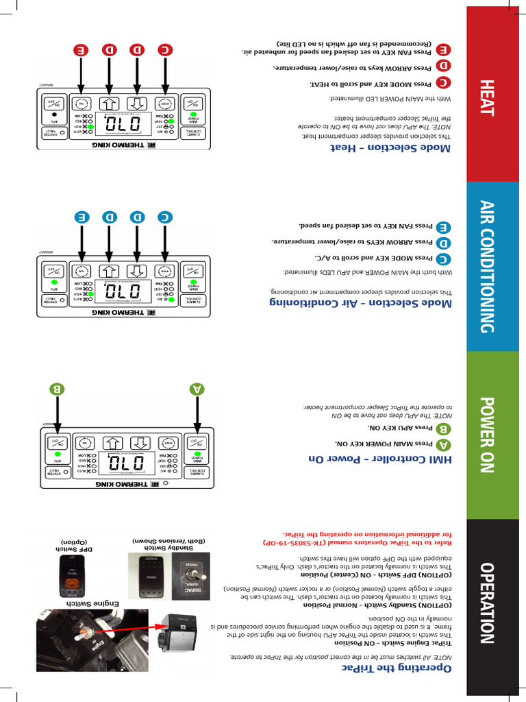 TriPac Controller Operation Guide | PDF | Switch | Air Conditioning