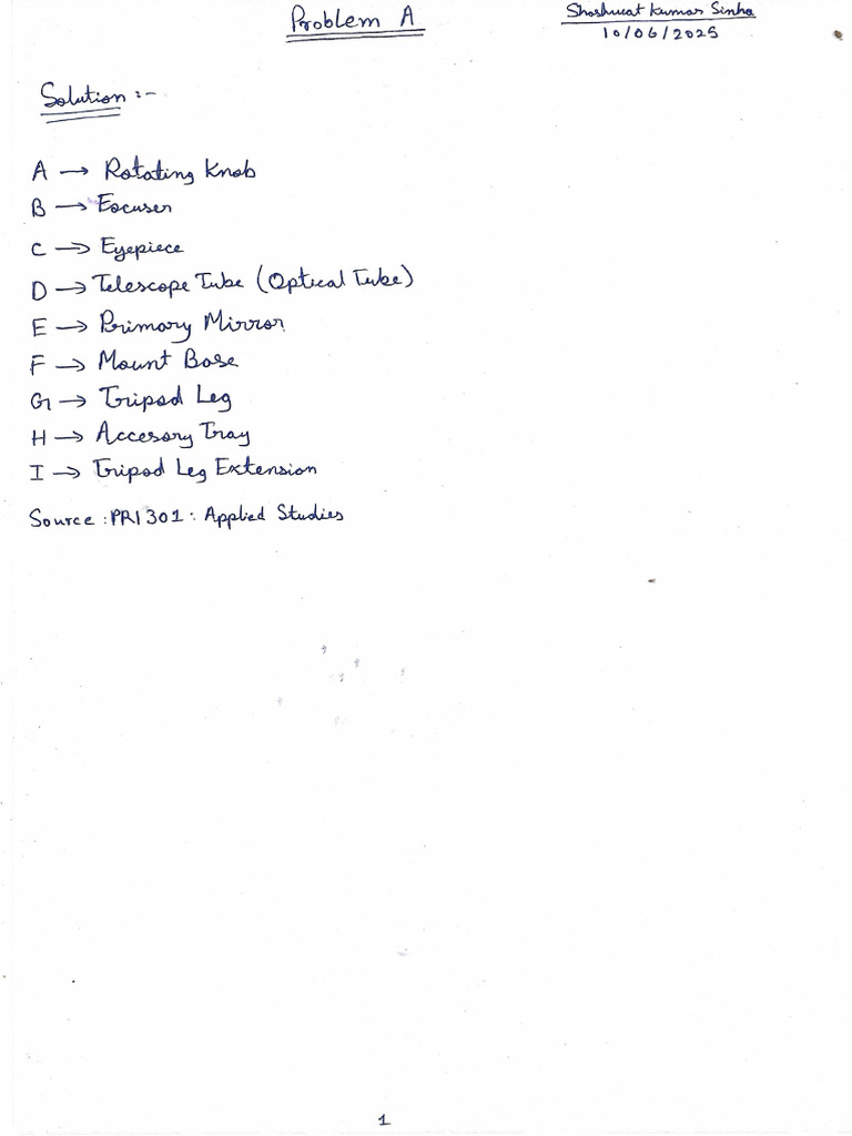Handwritten Solution ShashwatKumarSinha | PDF