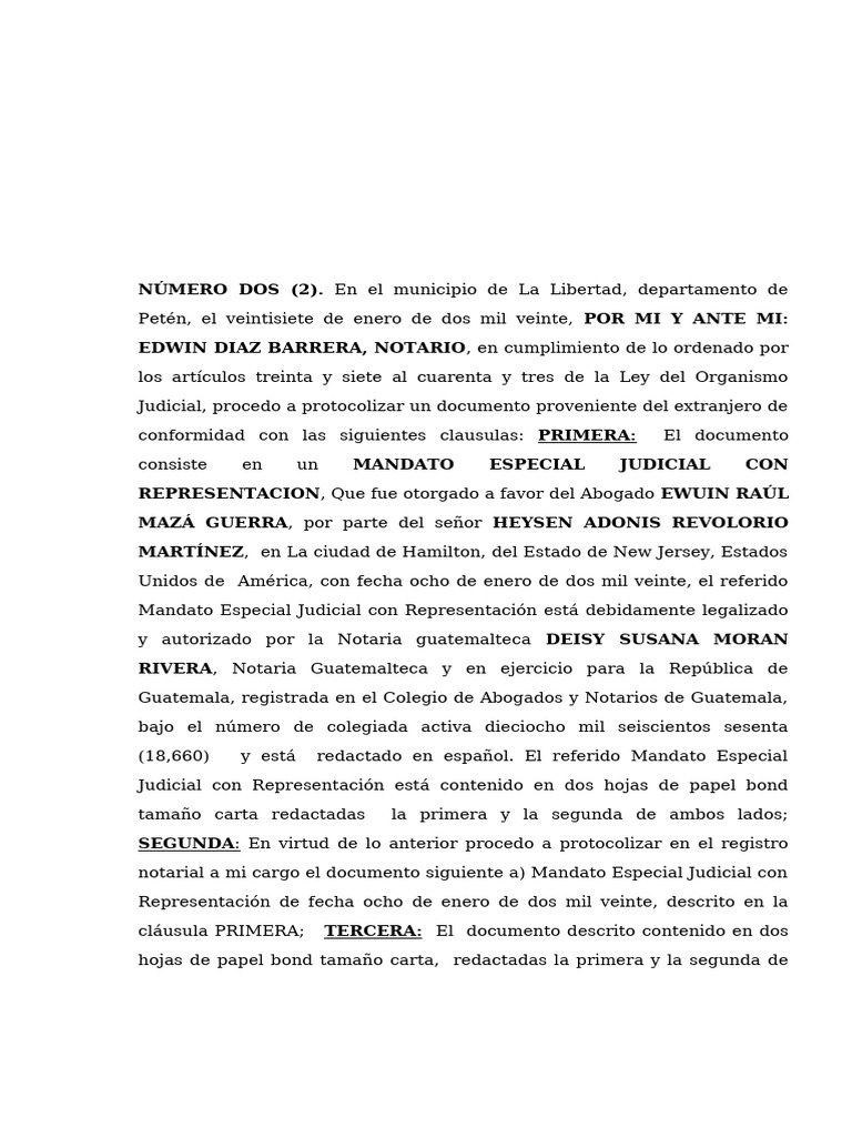 Protocolización Documento Proveniente Del Extranjero | PDF | Guatemala