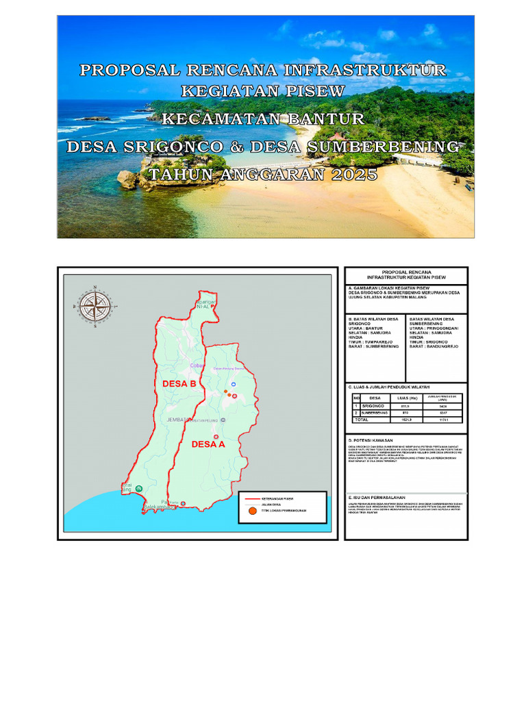 Rencana Infrastruktur Kegiatan Pisew | PDF