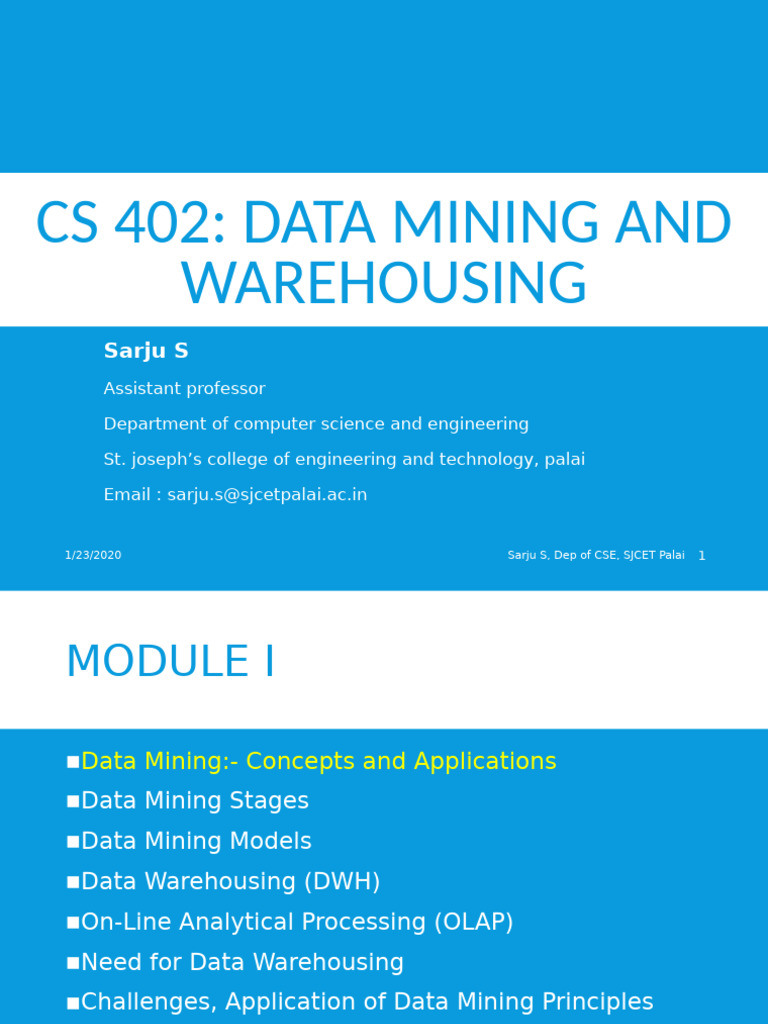 Data Mining and Warehousing | PDF | Data Warehouse | Data Mining