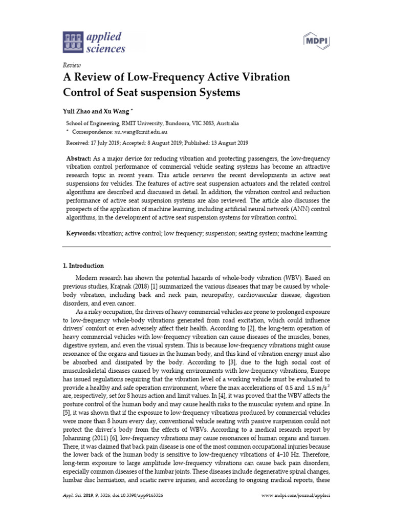 A Review of Low-Frequency Active Vibration Control | PDF | Control ...
