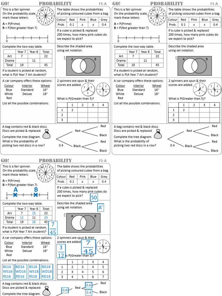 GCSE Foundation Probability Practice | PDF