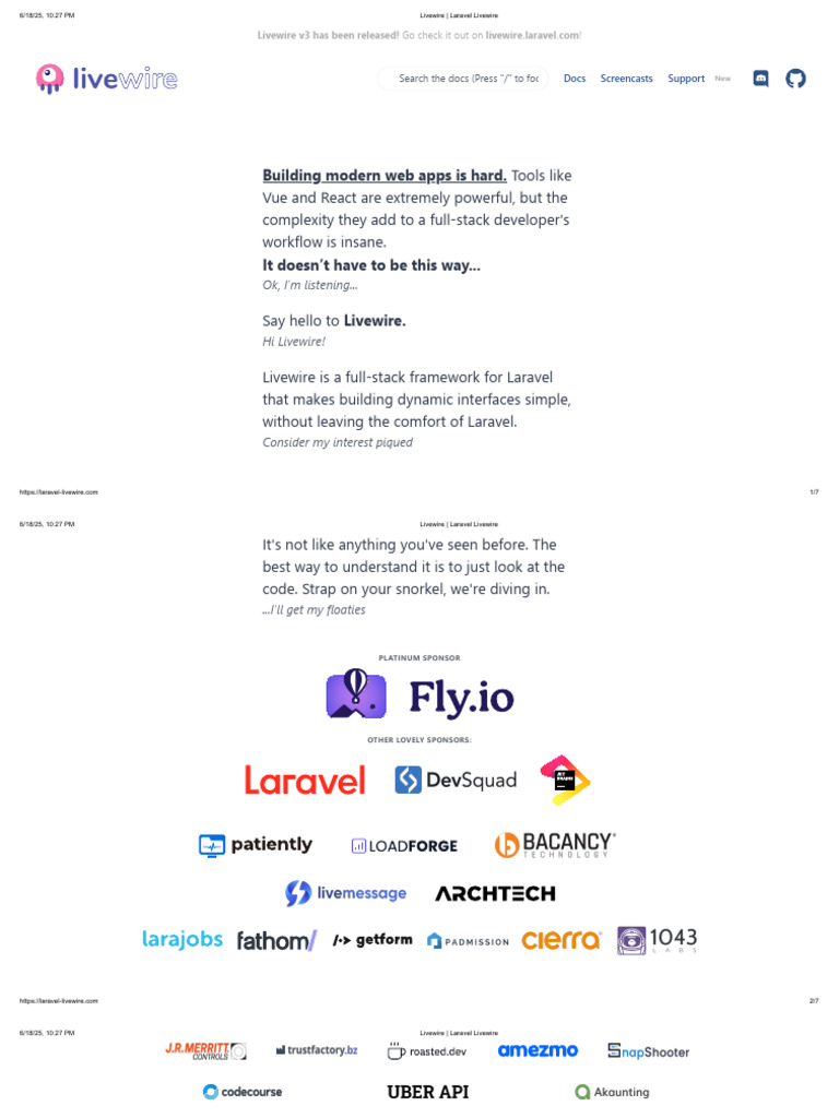 Livewire - Laravel Livewire | PDF | Ajax (Programming) | Information Technology
